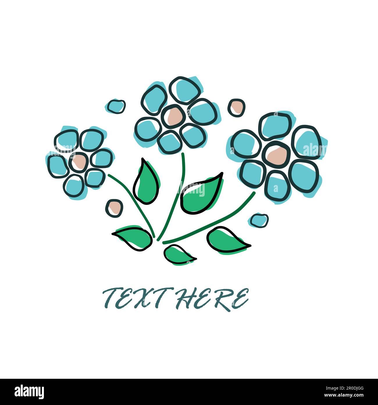 Blue purple bouquet green Stock Vector Images - Alamy