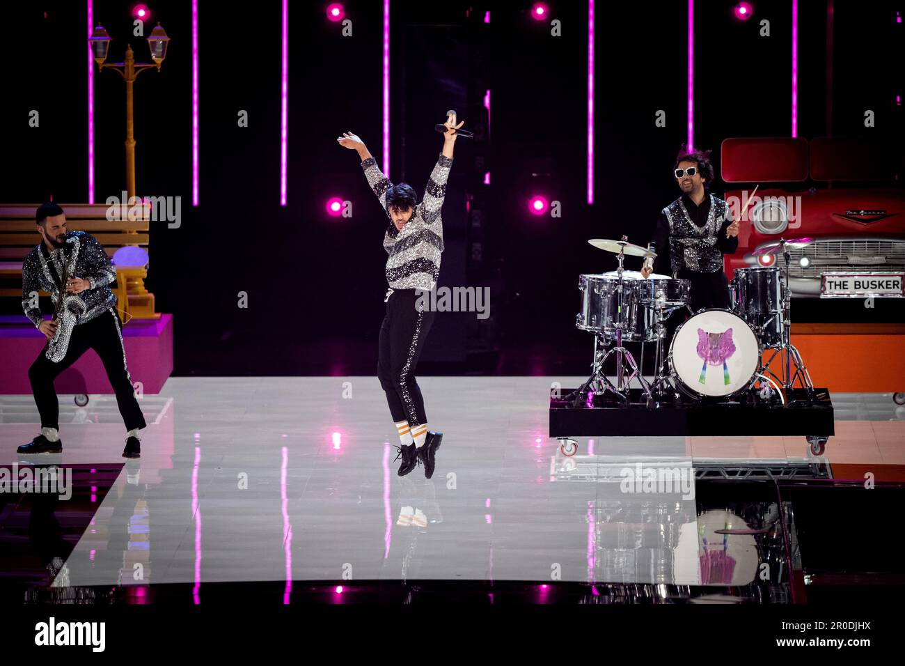 LIVERPOOL - The Busker from Malta during the dress rehearsal for the ...