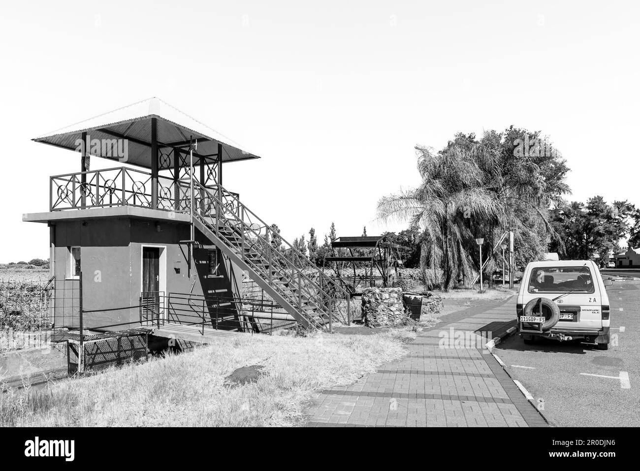 Keimoes, South Africa - Feb 25, 2023: A viewpoint, irrigation canal ...