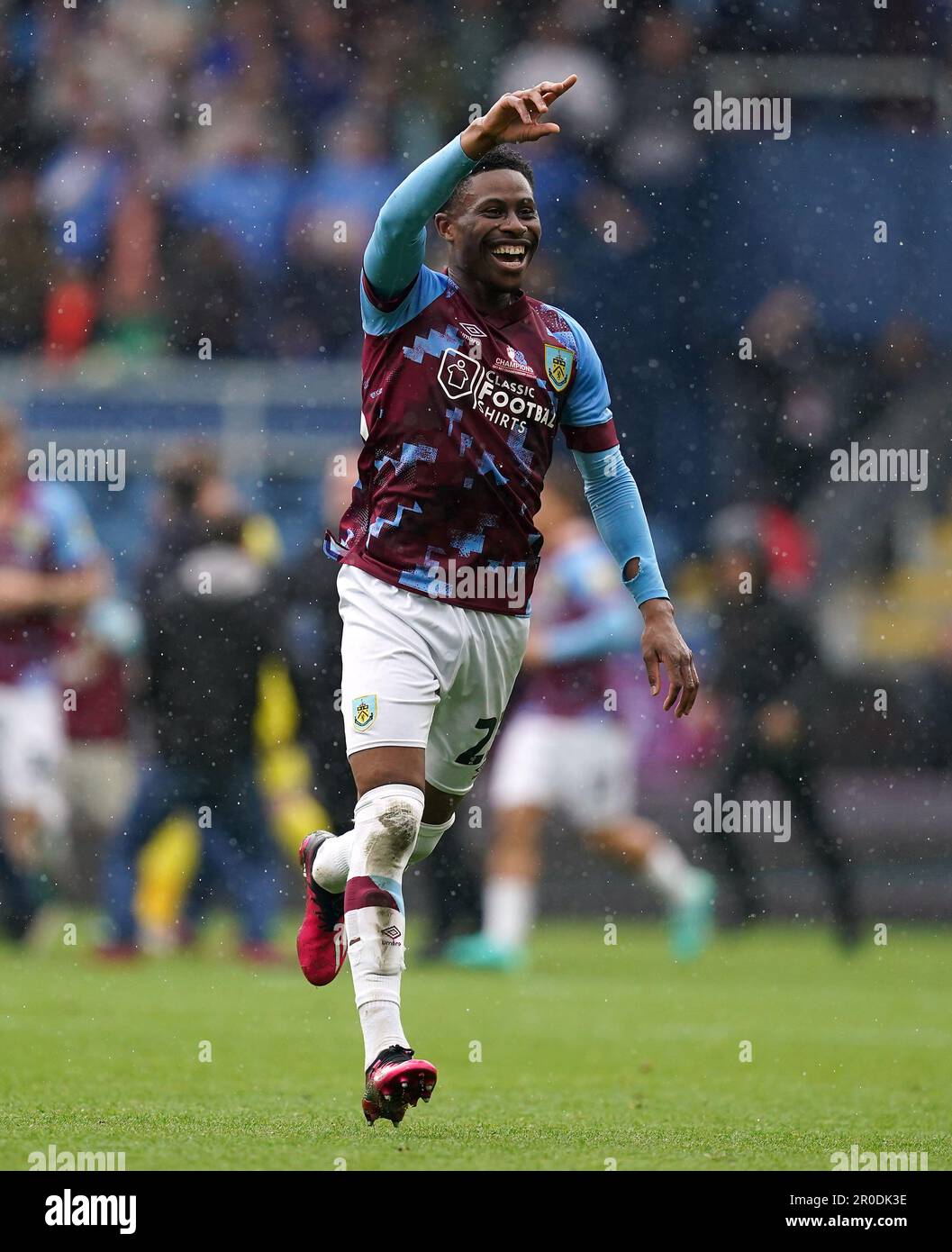 Burnley’s Nathan Tella celebrates after the Sky Bet Championship match ...