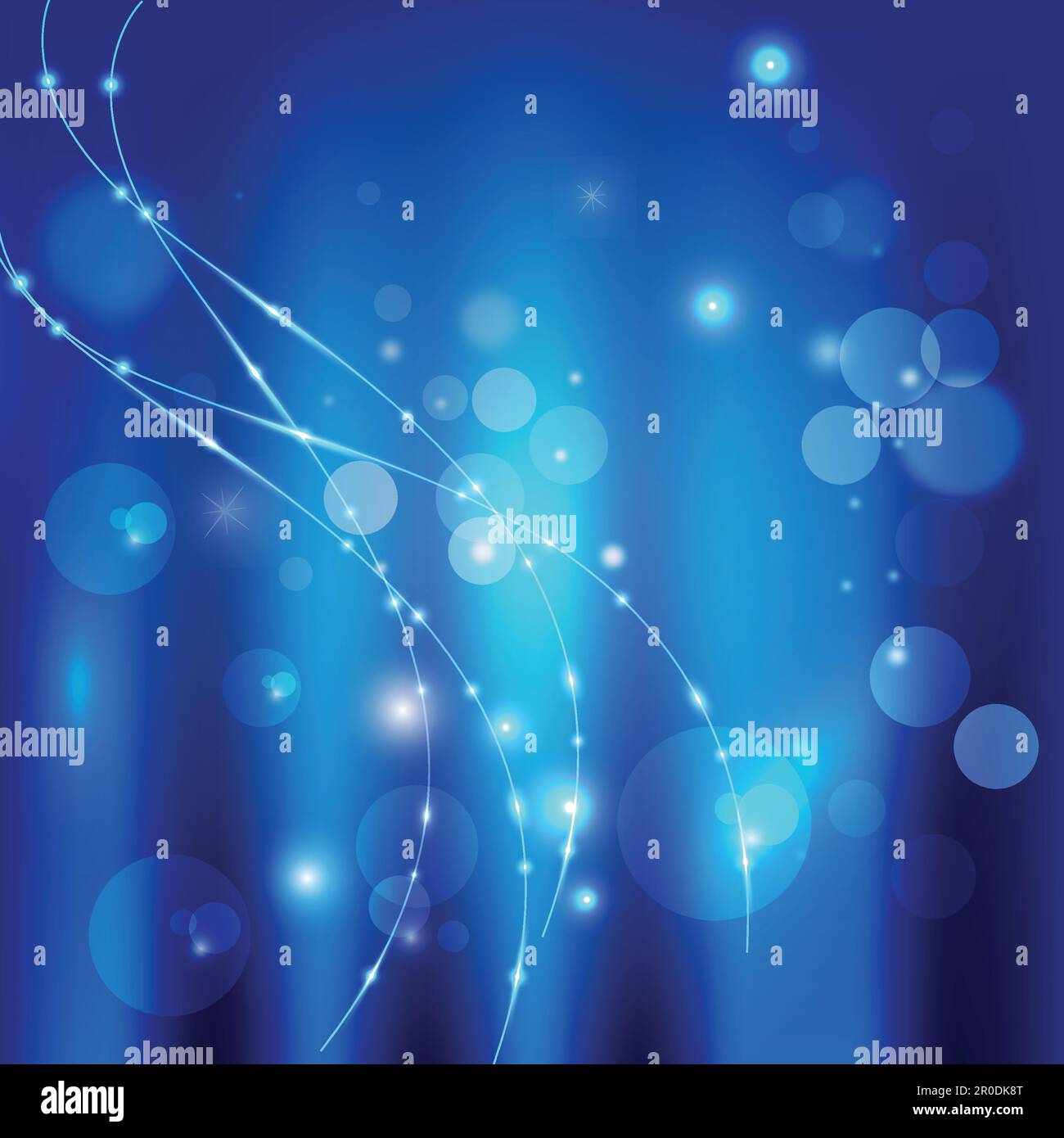 A blue background with a glowing light and the word light Stock Vector ...