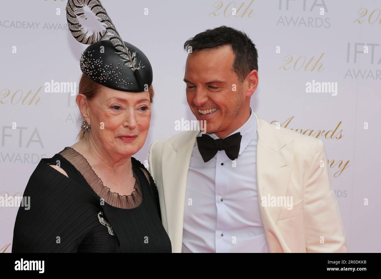 Dublin, Ireland. 7th May 2023. Joan Bergin and Andrew Scott arriving on ...