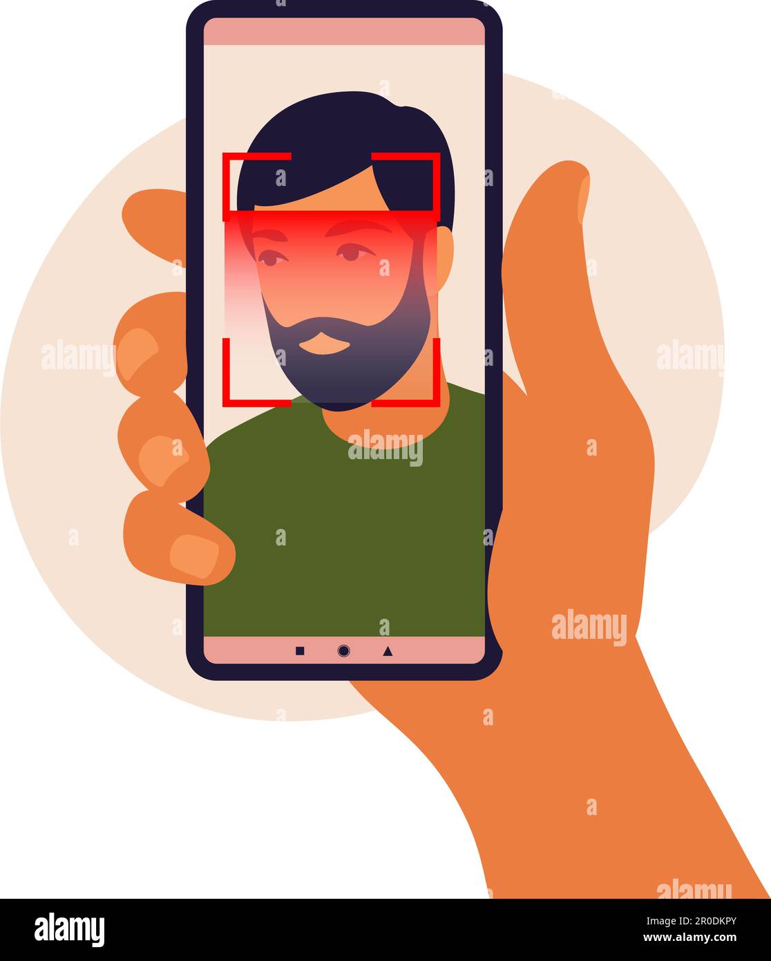 Facial Recognition System Concept Face Id Face Recognition System