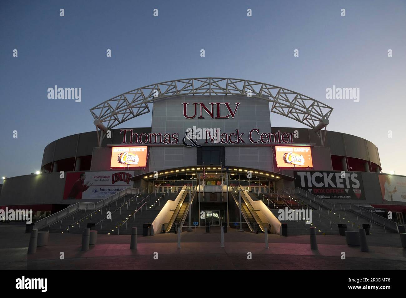A general overall view of the Thomas & Mack Center arena on the campus ...