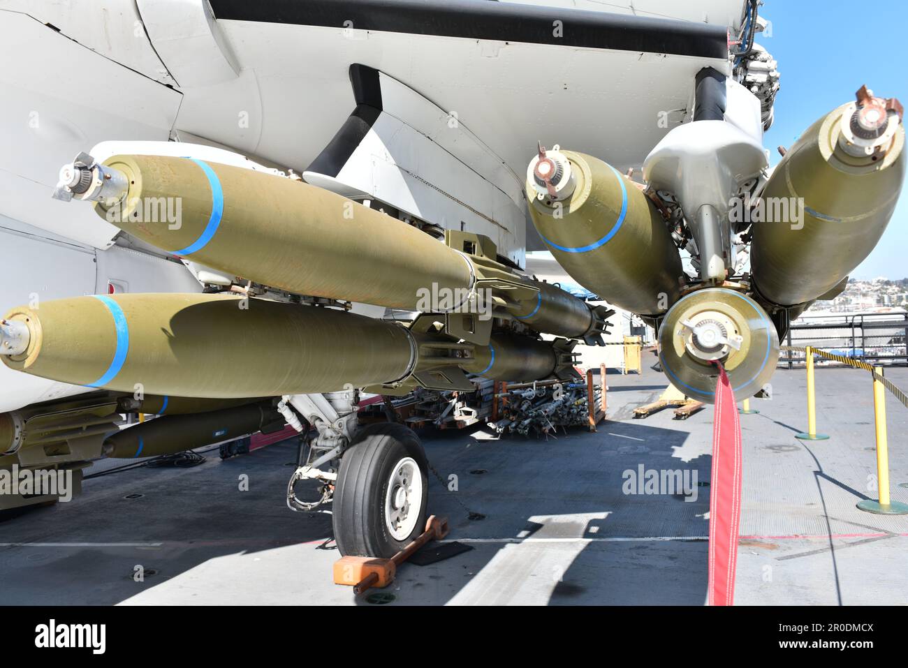 A military airbase showcasing a squadron of fighter jets in formation ...