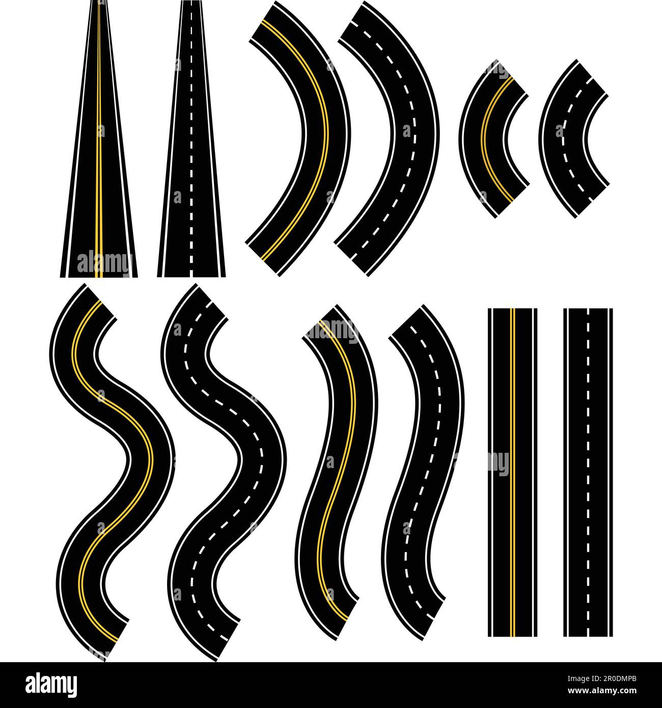 A set of road markings for a road Stock Vector Image & Art - Alamy