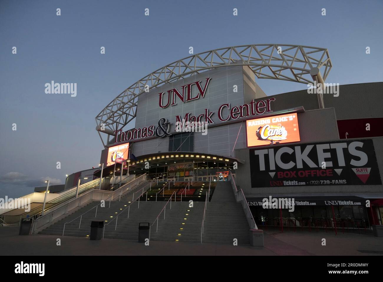 A general overall view of the Thomas & Mack Center arena on the campus ...