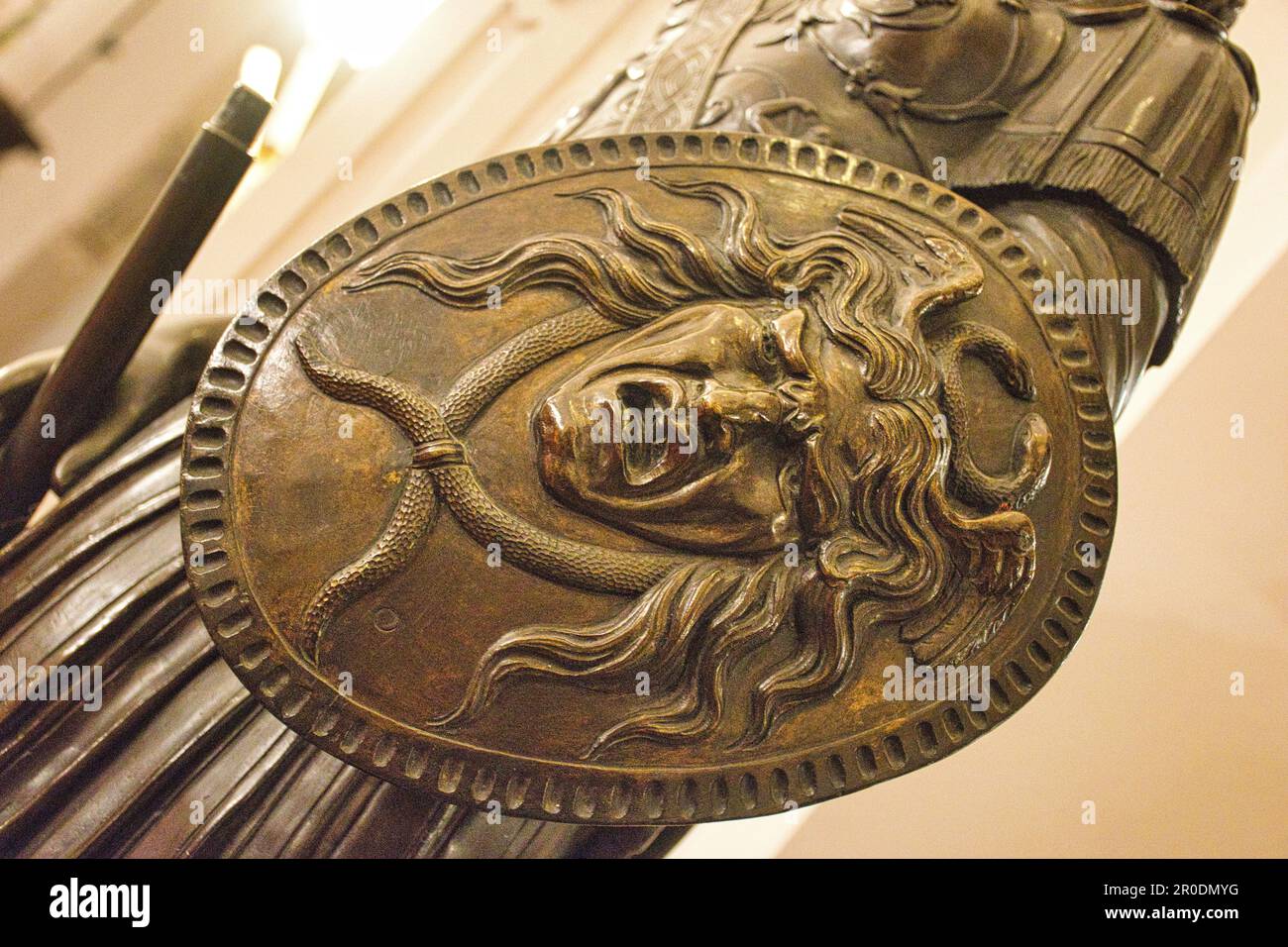 Medusa Shield in Peles Castle in Sinaia, Romania Stock Photo - Alamy