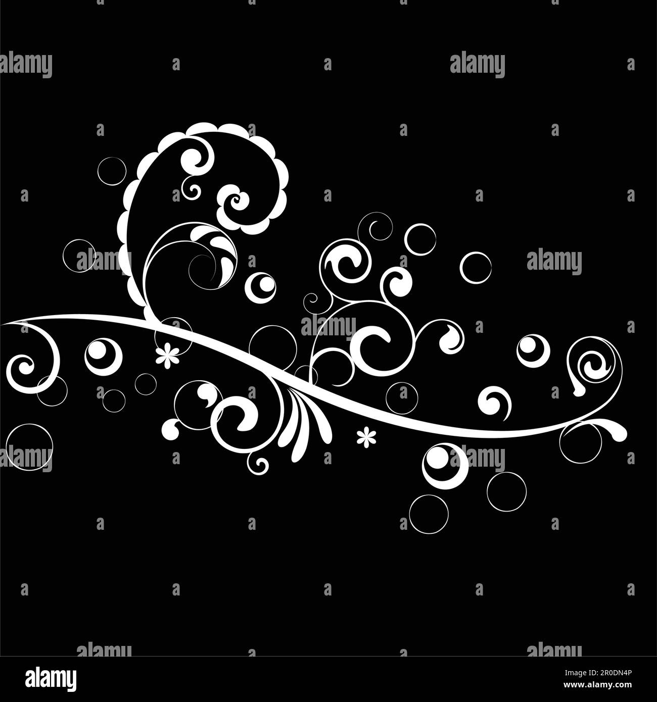 A flower on black background Stock Vector Image & Art - Alamy