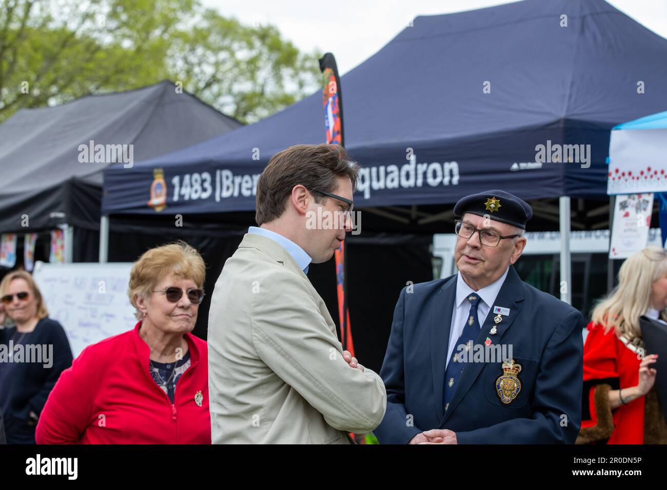Brentwood,uk,8th,may,2023.Alex Burghart MP of Brentwood attends ...