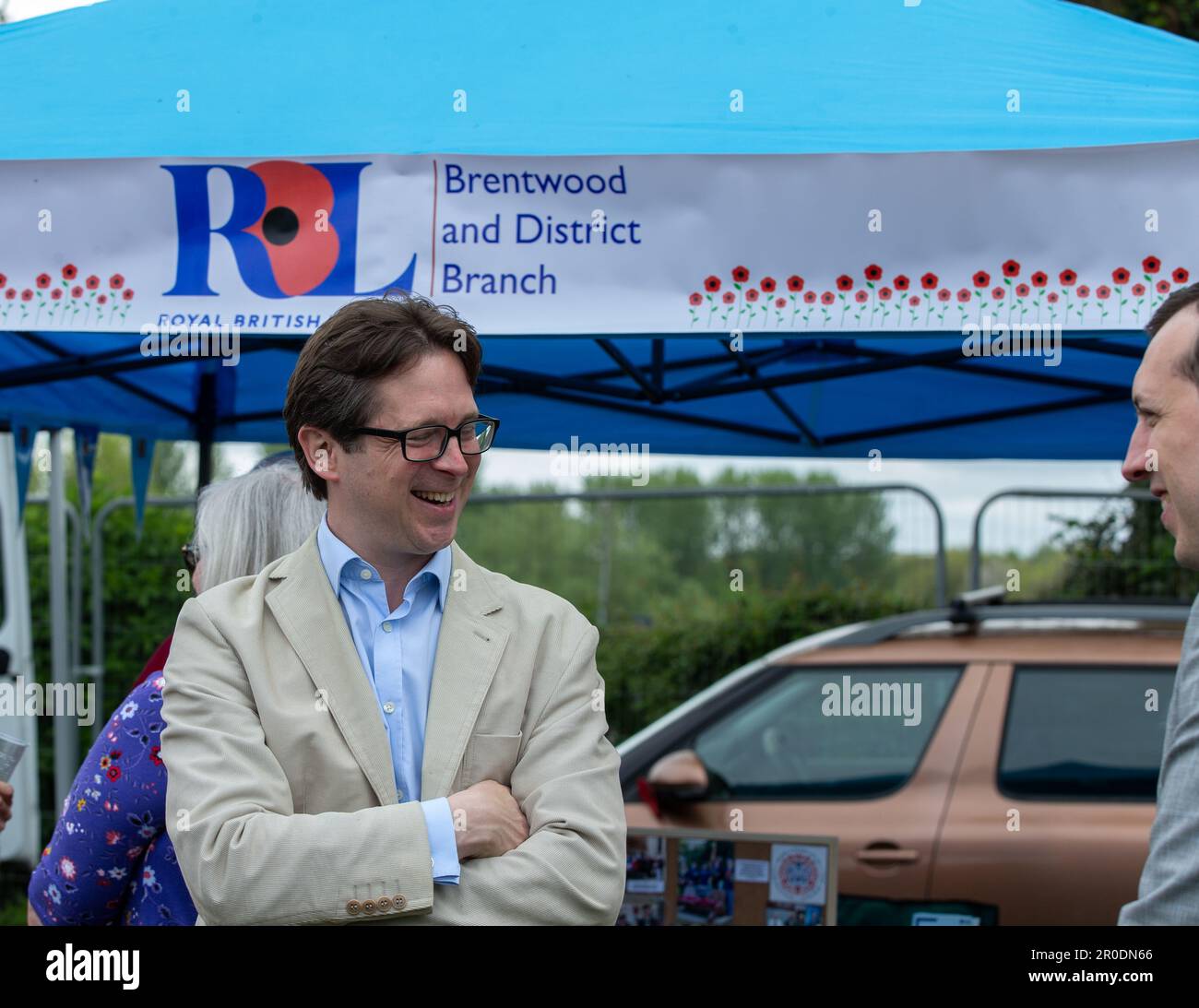 Brentwood,uk,8th,may,2023.Alex Burghart MP of Brentwood attends ...