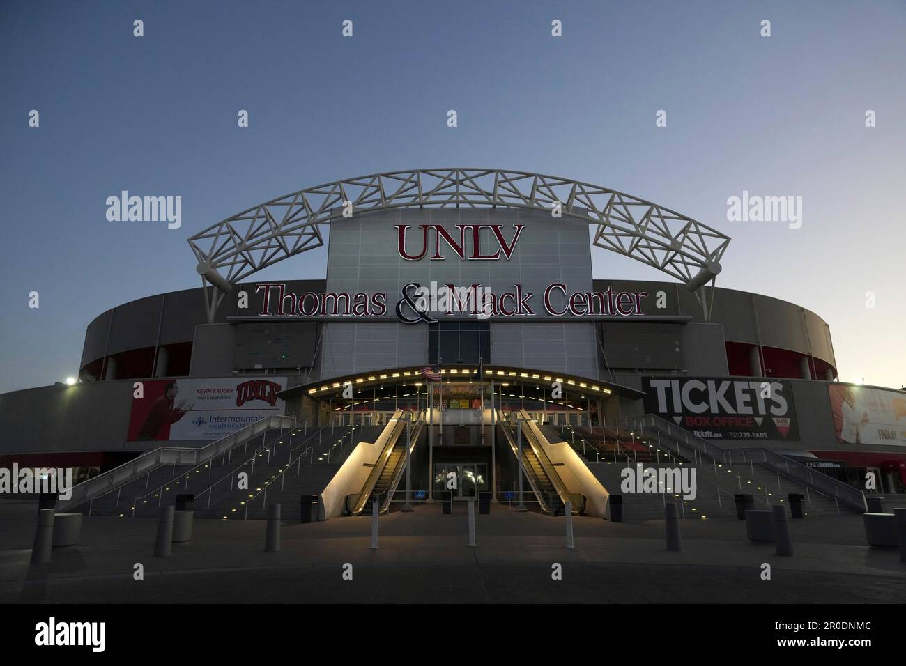 A general overall view of the Thomas & Mack Center arena on the campus ...