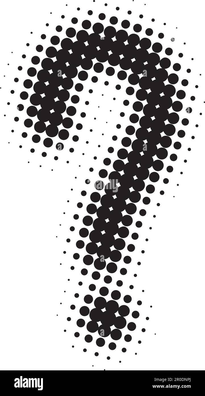 Retro Halftone Question Mark Sign Stock Vector Image & Art - Alamy