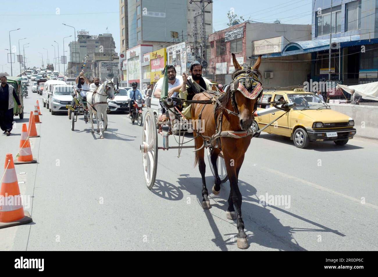 The torch relay of 34th National Games is carried from Peshawar Sports ...