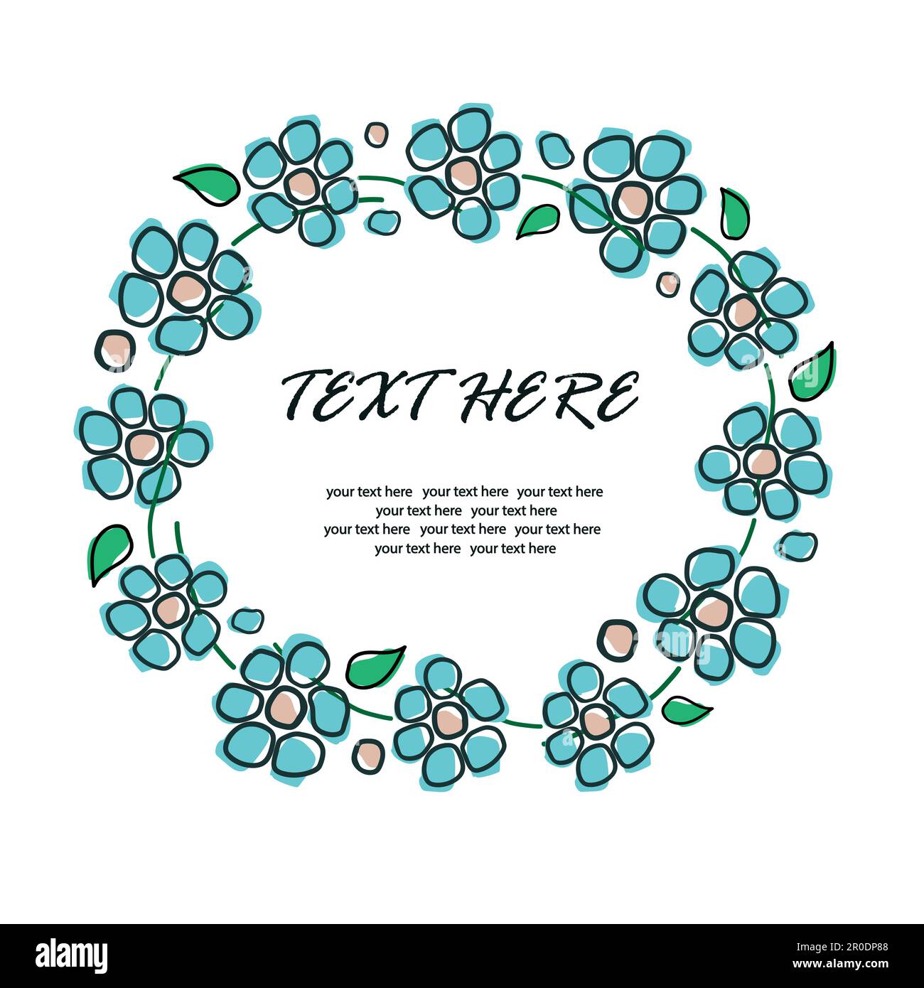 Grass flowers white text Stock Vector Images - Alamy
