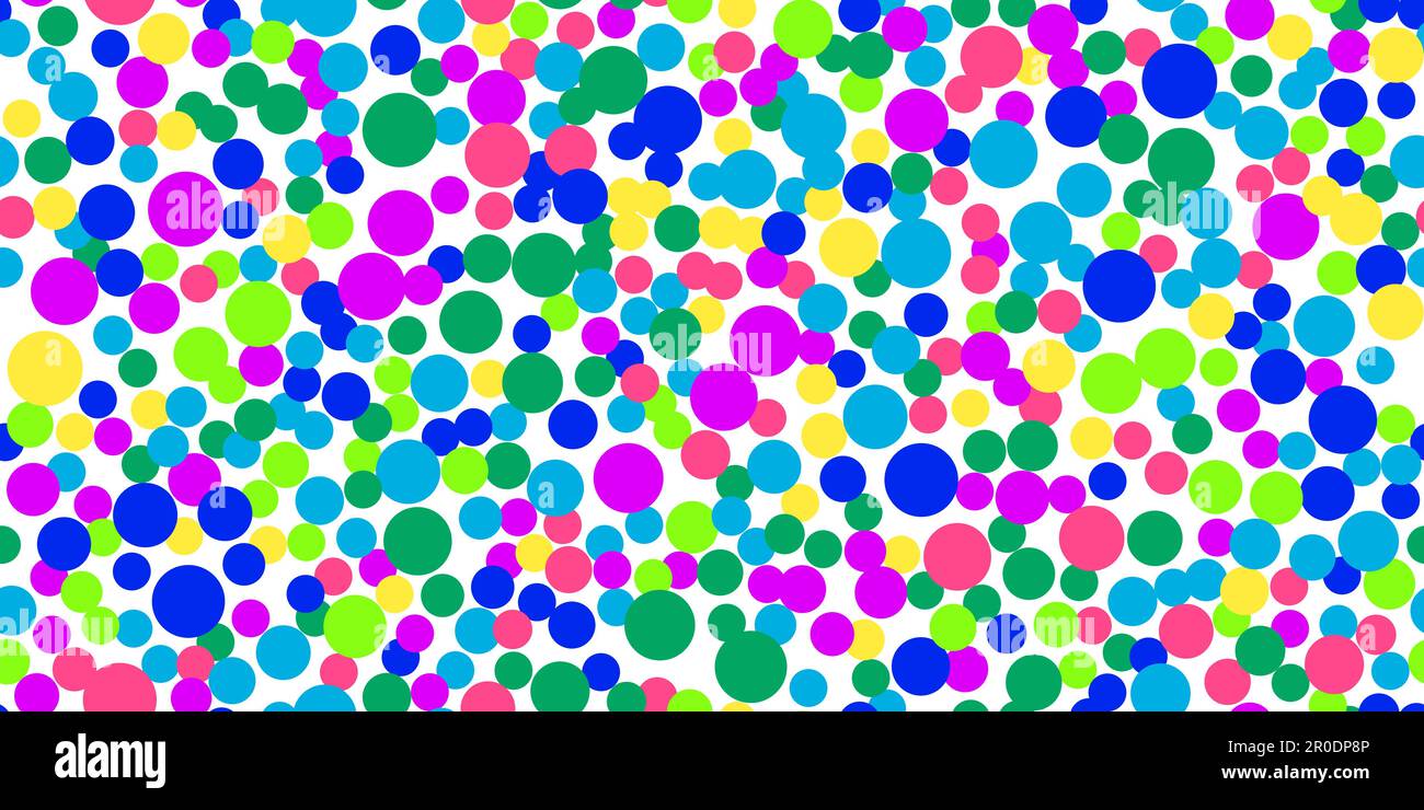 Poka dot bright noise seamless pattern. Abstract multicolor vector ...