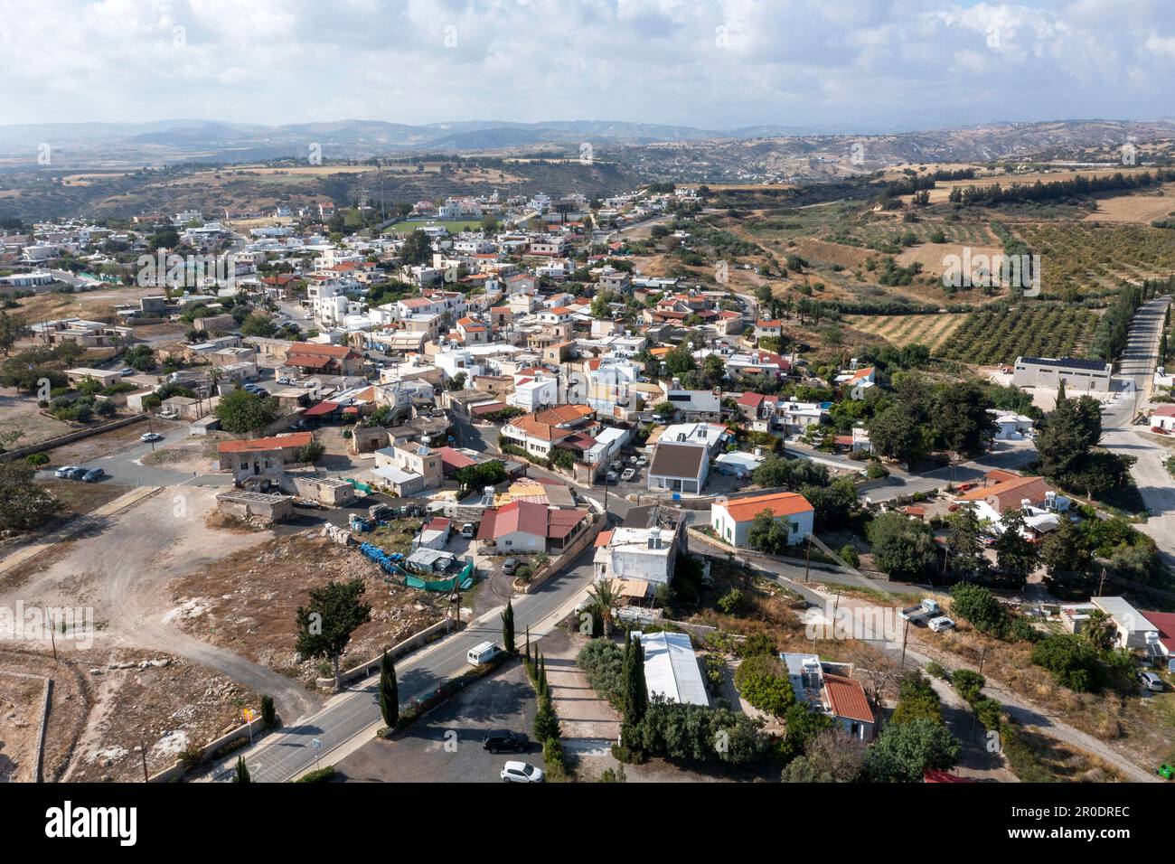 Aerial view of the Sanctuary of Aphrodite, Kouklia village, Cyprus ...