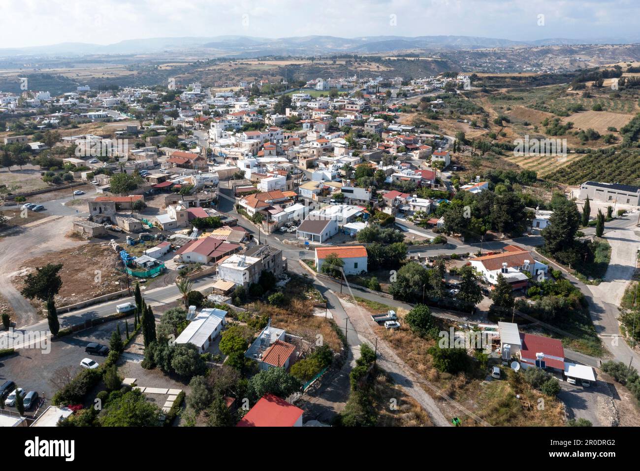 Aerial view of Kouklia village, Paphos region, Cyprus Stock Photo - Alamy
