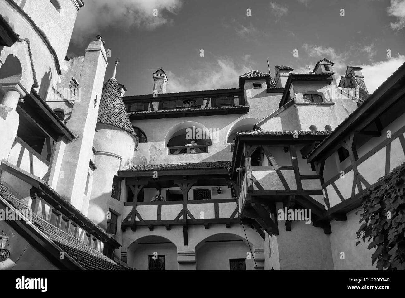 Bran castle draculas castle bran Black and White Stock Photos & Images ...
