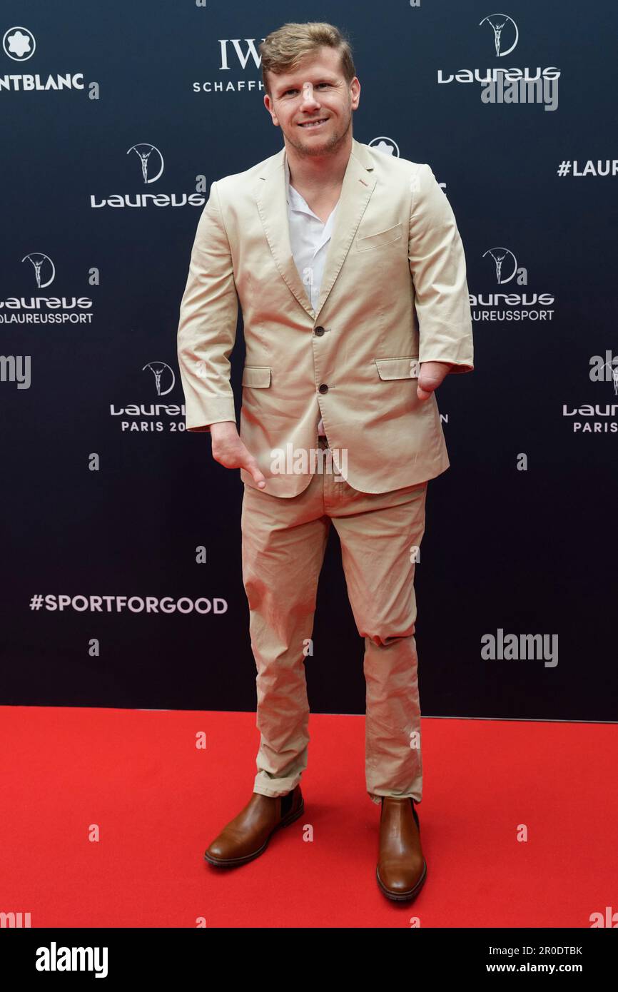 Cameron Leslie poses as he arrives at the Laureus Sports Awards ...
