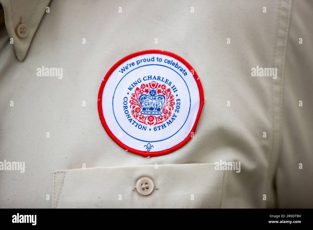 A Scouts occasional badge celebrating the Coronation worn by Gillian ...