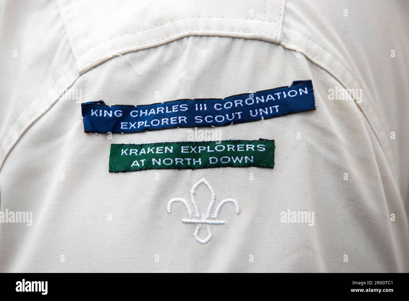Special Scouts name tape celebrating the Coronation worn by Gillian ...