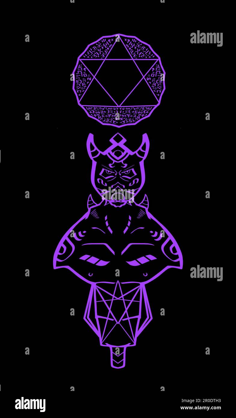 An illustration design featuring a satanic pattern symbol Stock Photo ...
