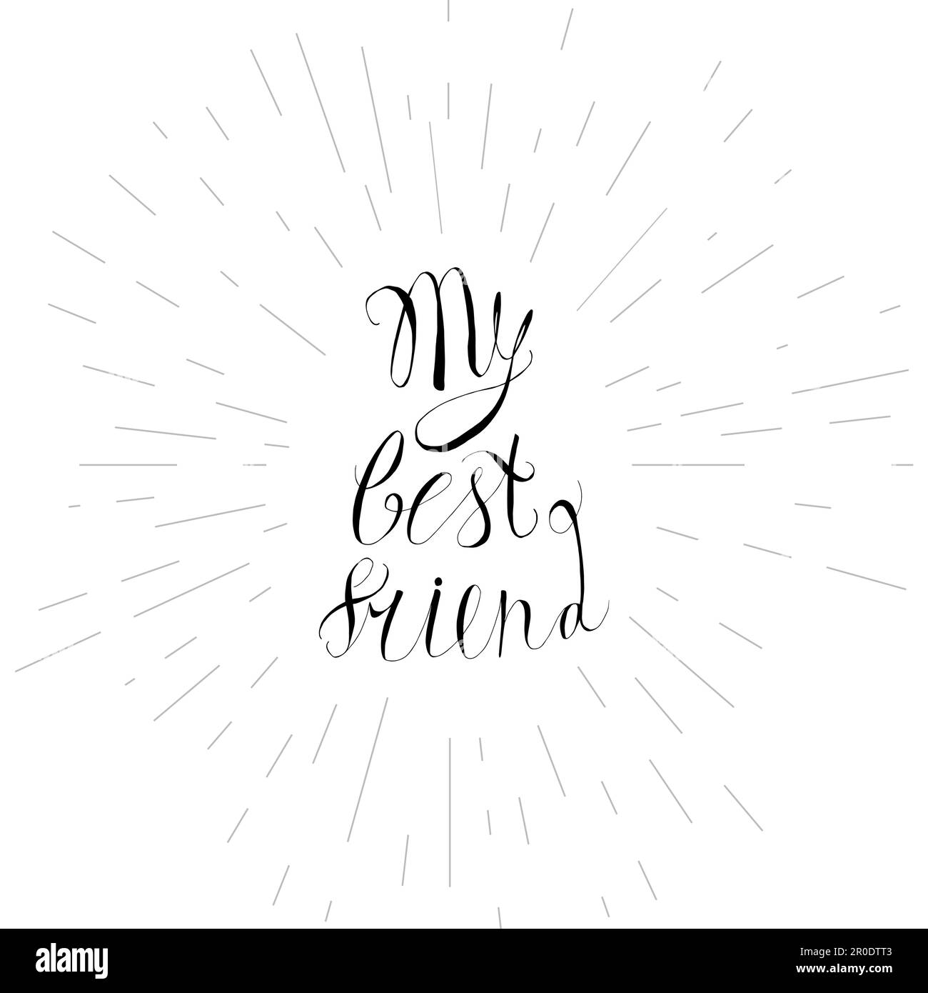 Vintage hand drawn friendship lettering hipster composition with phrase ...