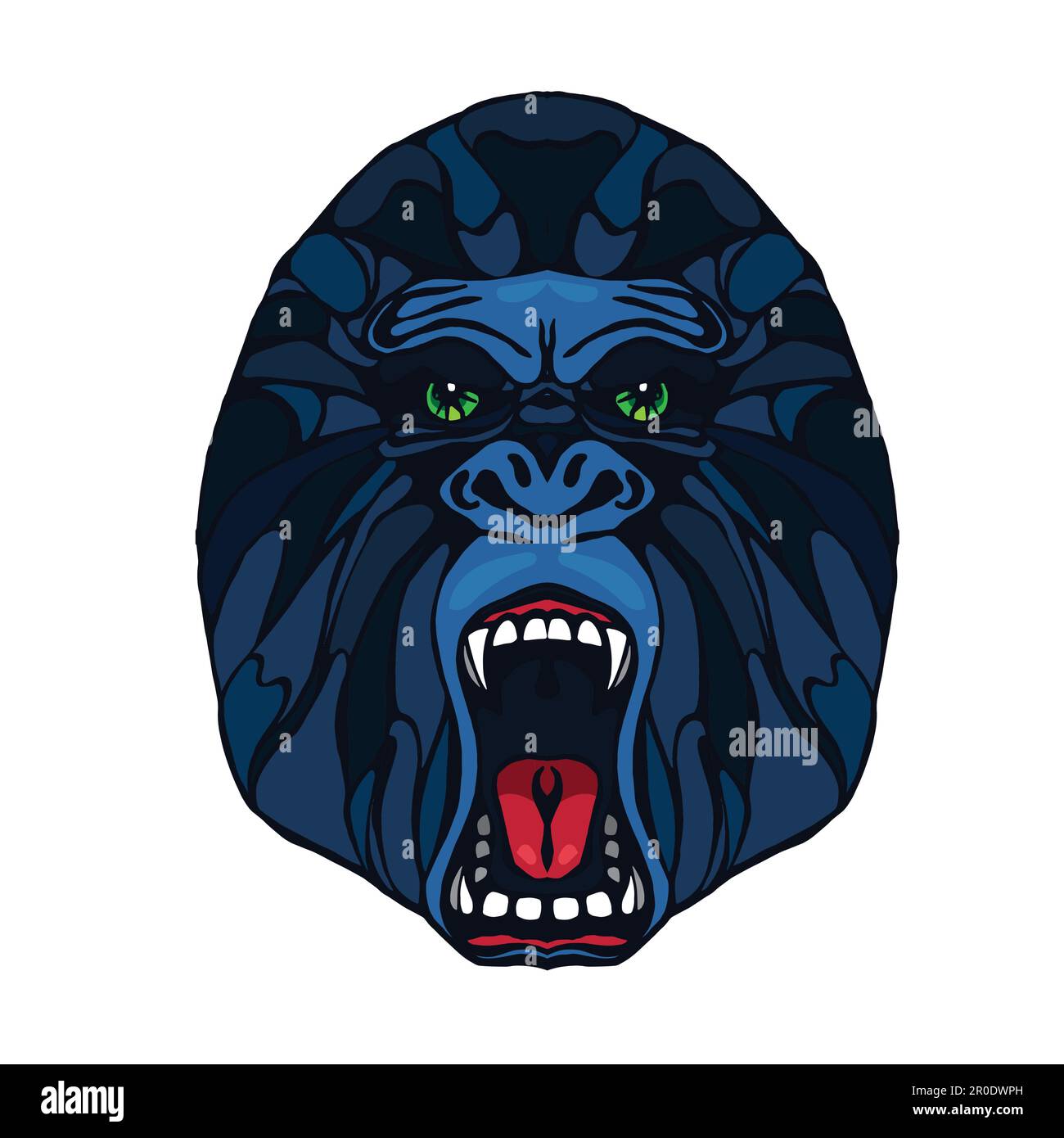 Roaring monkey Stock Vector Images - Alamy