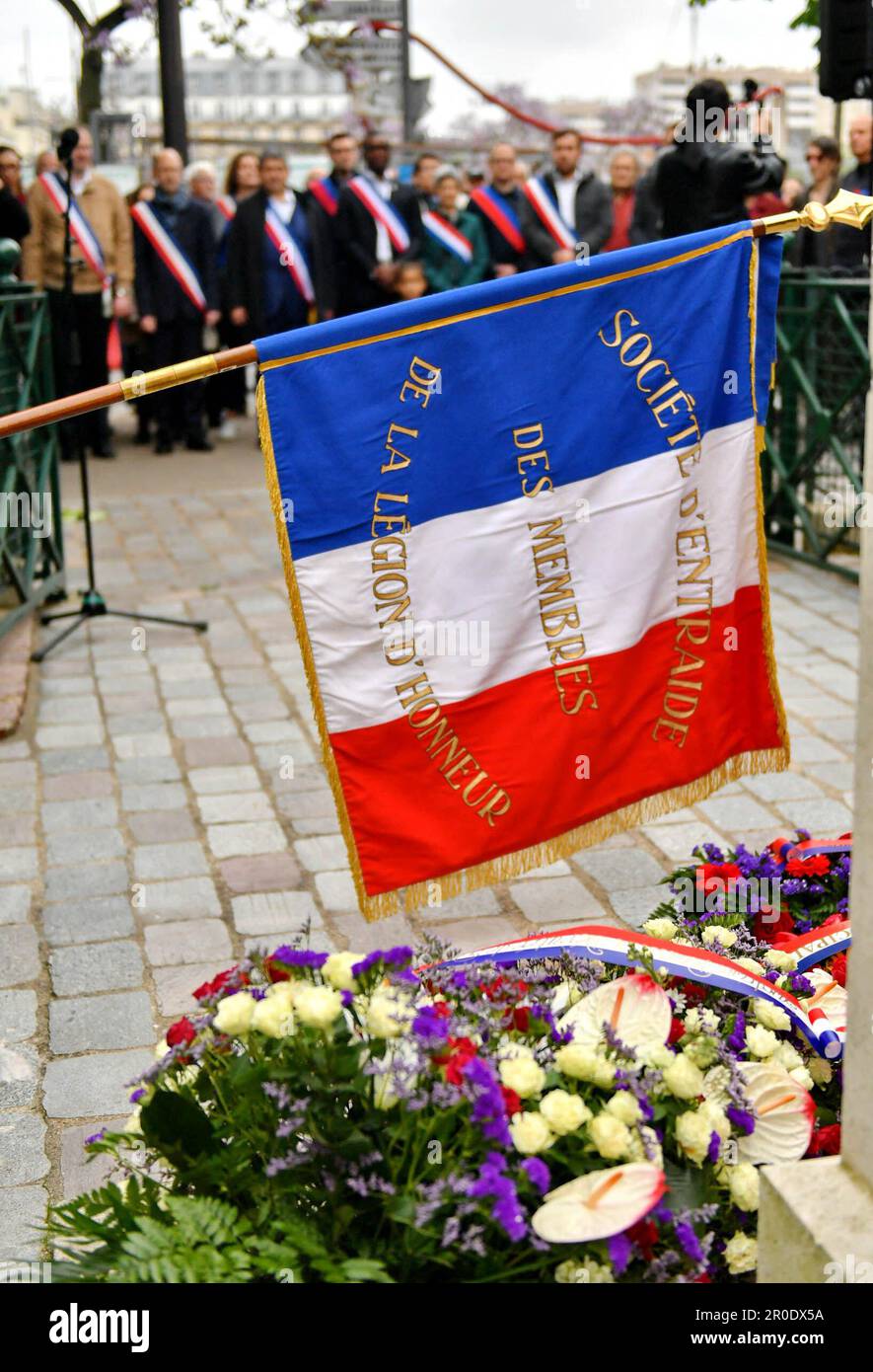 Paris, France. 08th May, 2023. Commemoration ceremony of May 08, 1945 ...
