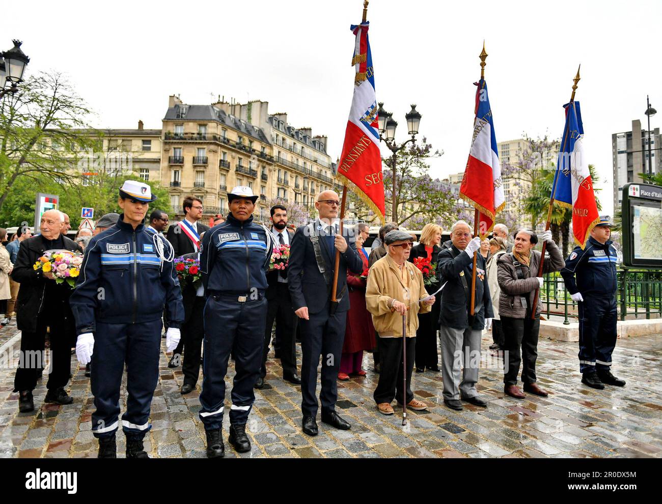 Paris, France. 08th May, 2023. Commemoration ceremony of May 08, 1945 ...