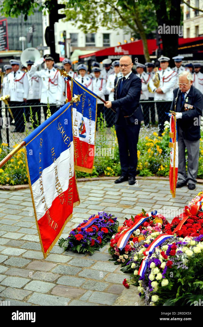 Paris, France. 08th May, 2023. Commemoration ceremony of May 08, 1945 ...