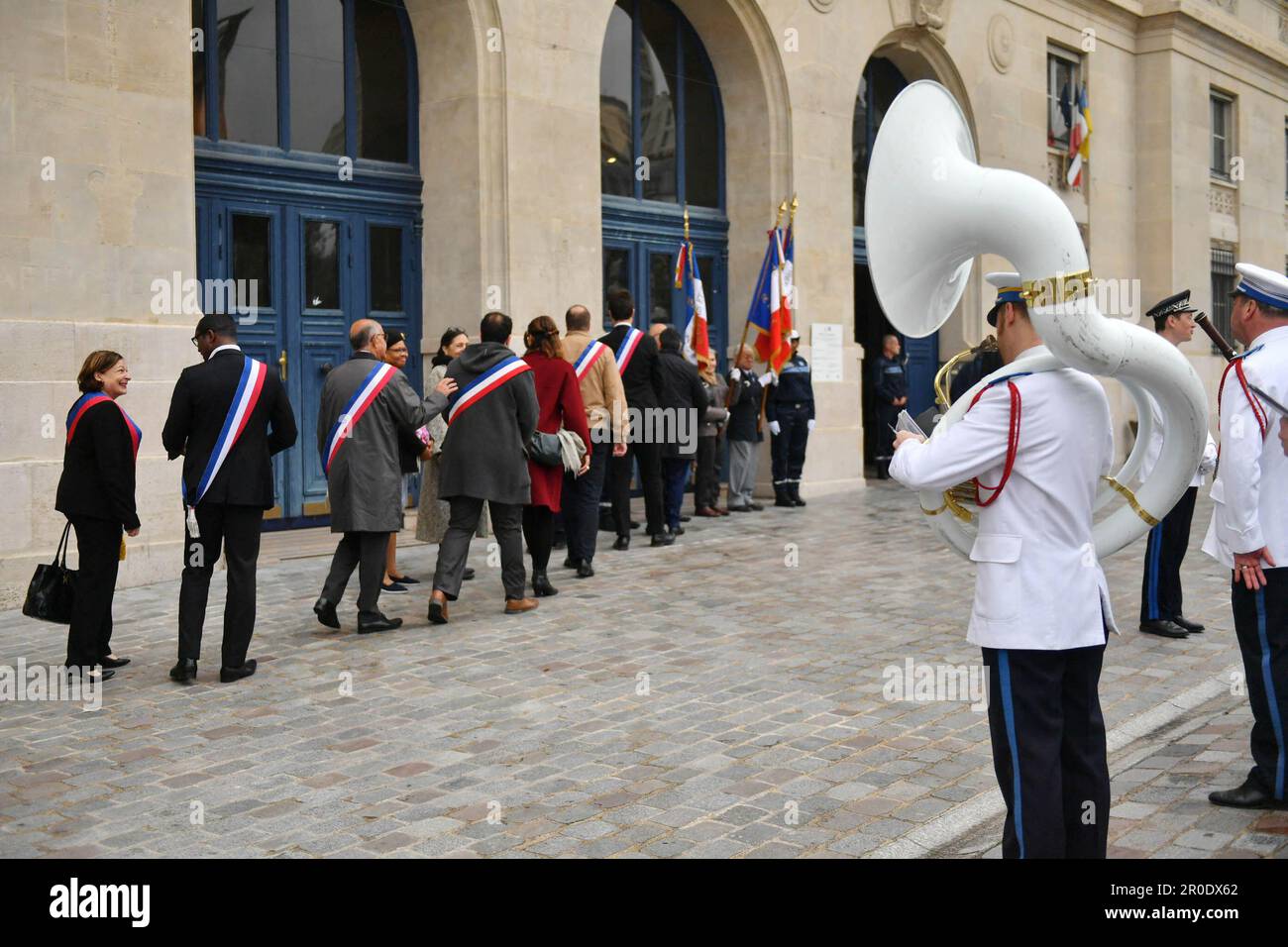 Paris, France. 08th May, 2023. Commemoration ceremony of May 08, 1945 ...
