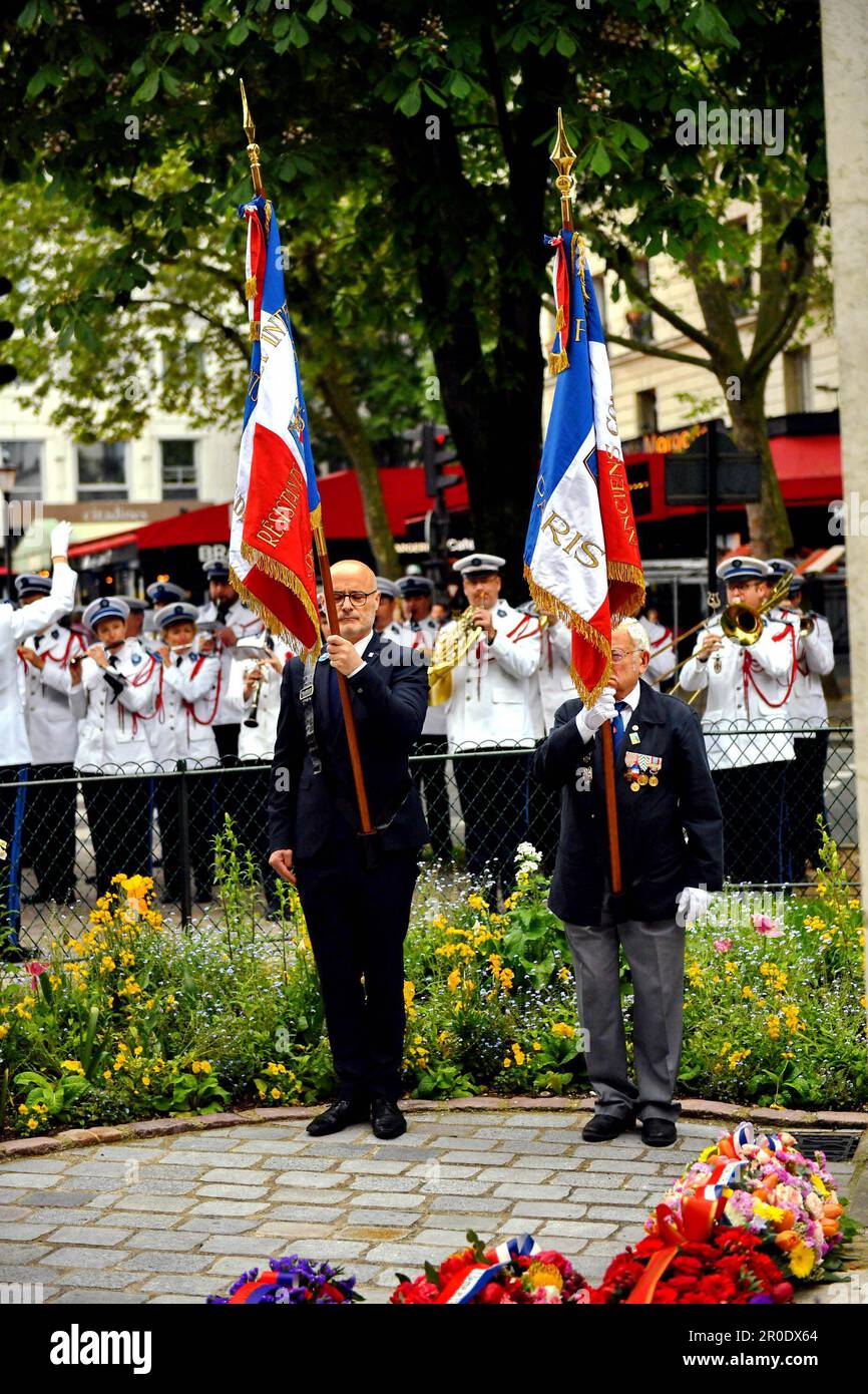 Paris, France. 08th May, 2023. Commemoration ceremony of May 08, 1945 ...