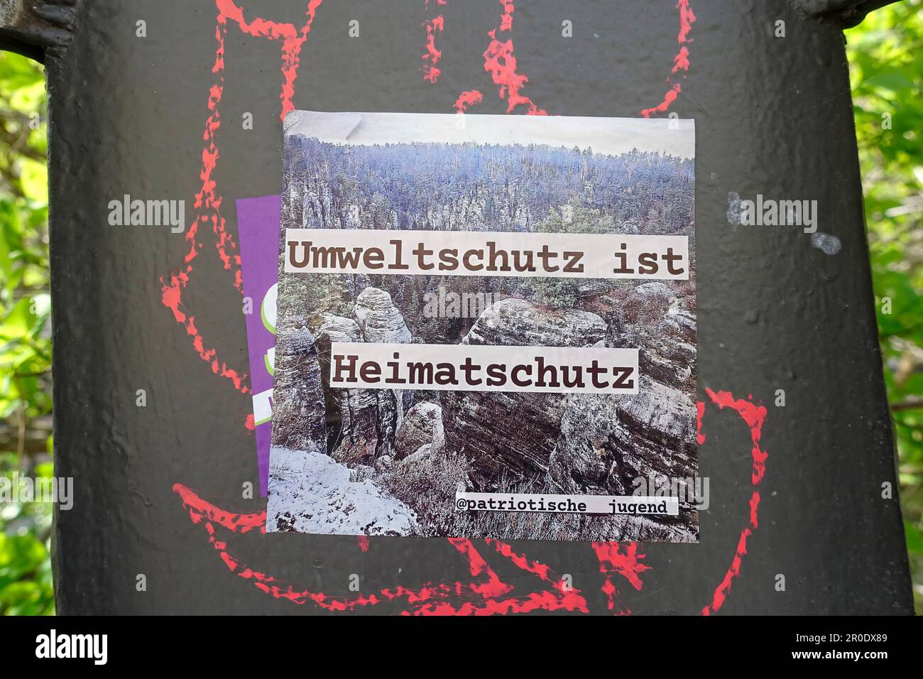 Environmental protection is homeland protection, sticker patriotische ...