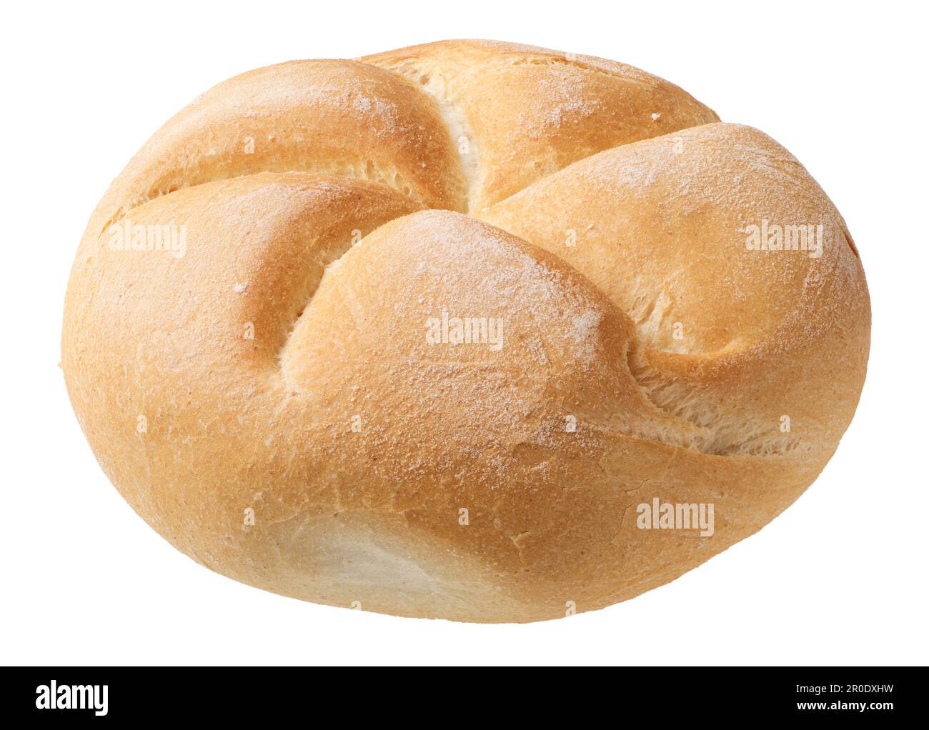 Homemade round wheat bun, isolated on white background Stock Photo - Alamy