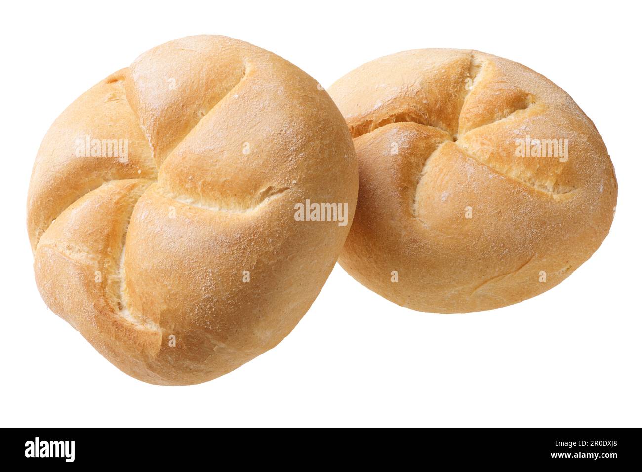 Homemade round wheat bun, isolated on white background Stock Photo - Alamy