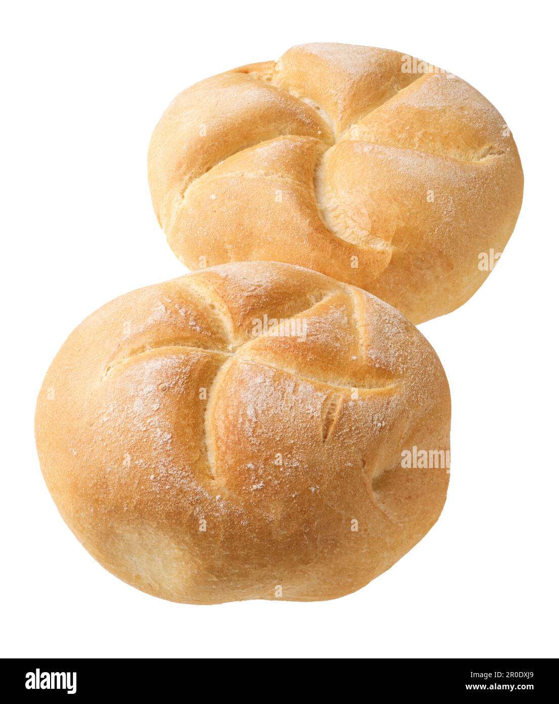 Homemade round wheat bun, isolated on white background Stock Photo - Alamy