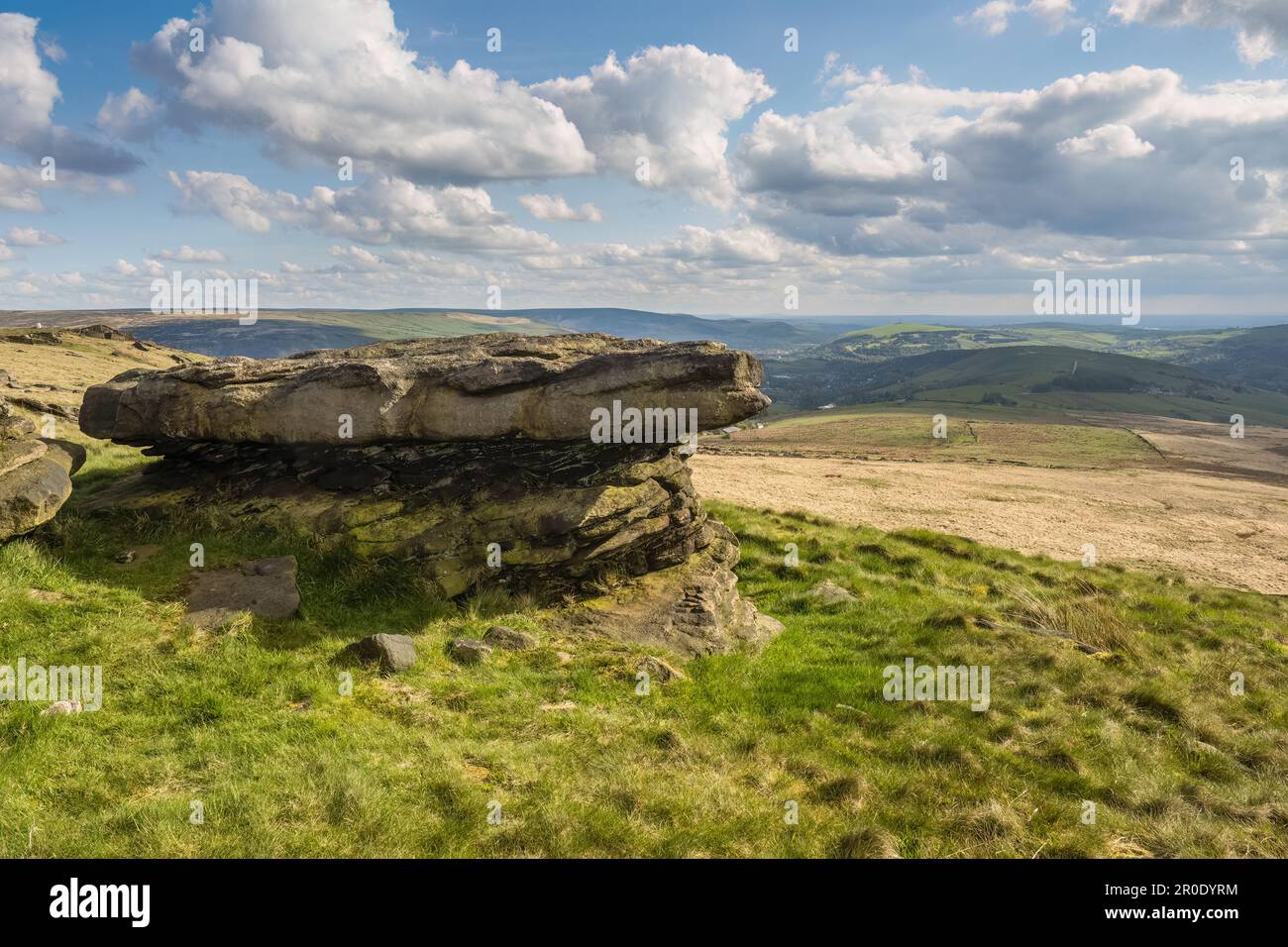 The packhorse bridge on the Standedge trail heading out of Marsden in ...