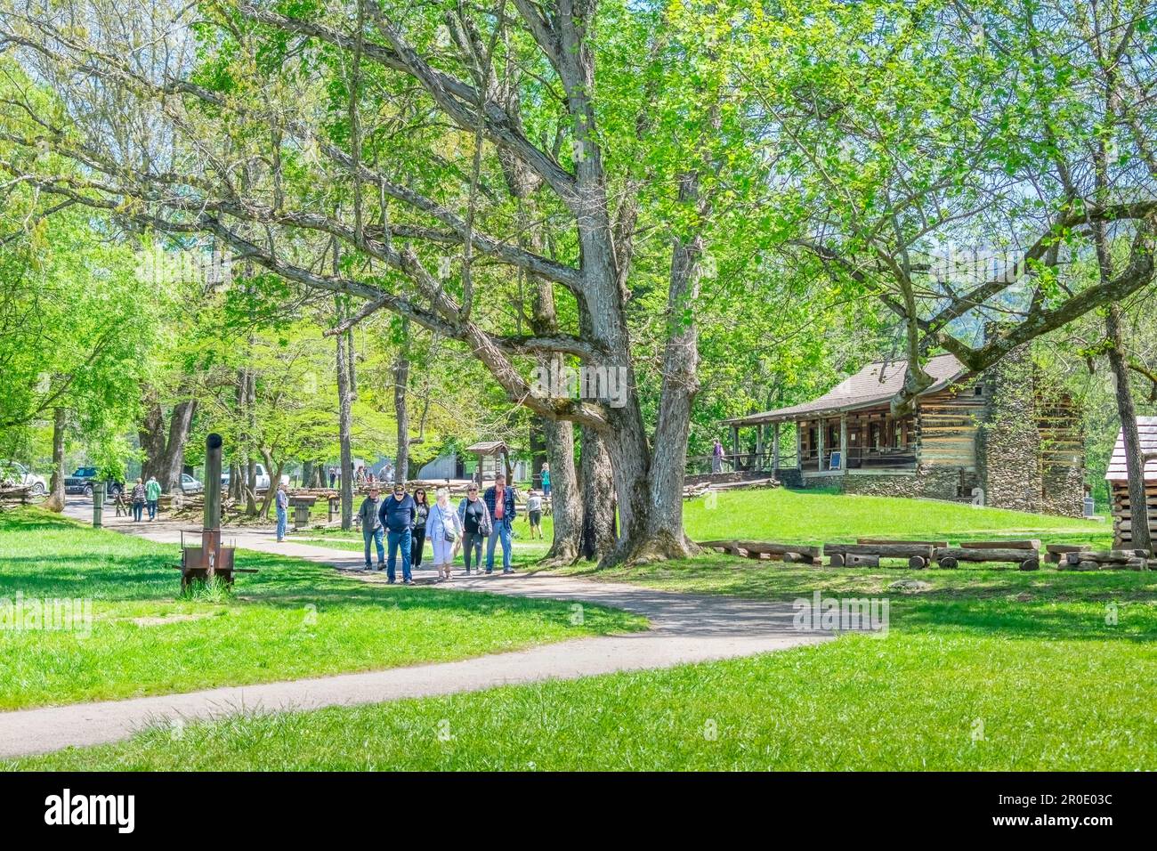 Cades Cove, Tennessee, United States – April 24, 2023: Horizontal shot ...
