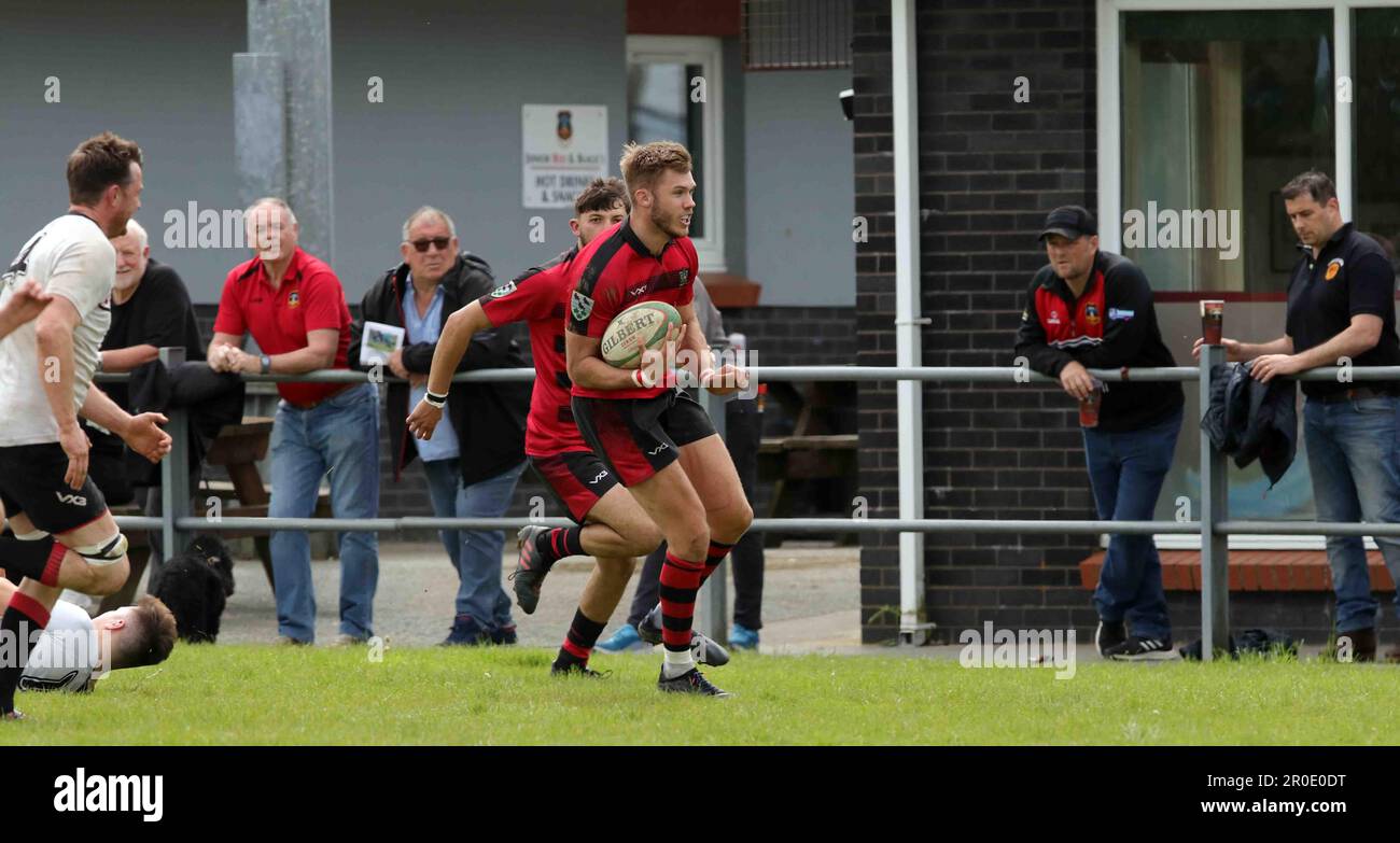 Carmarthen Athletic RFC v Tenby RFC WRU West Div 2 2023 - O Stock Photo ...