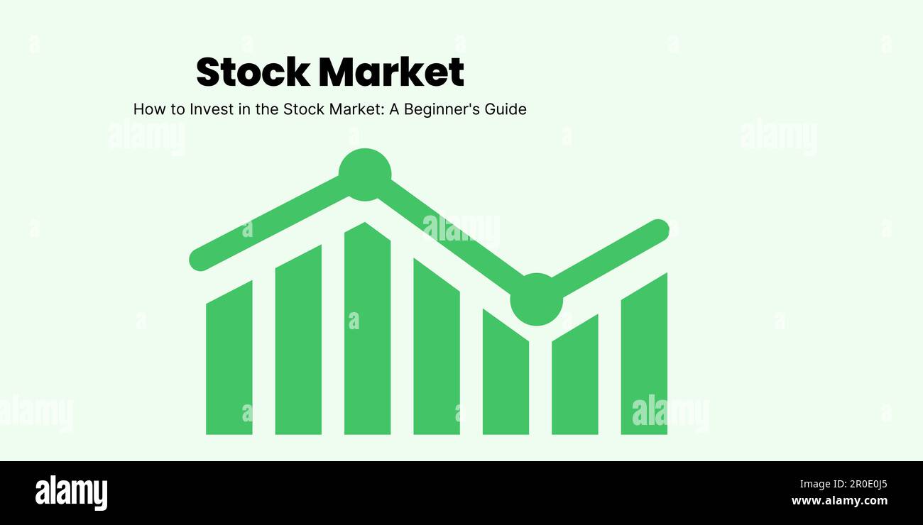 Stock Market Banner on Light Background. Stylish Banner on Investment ...