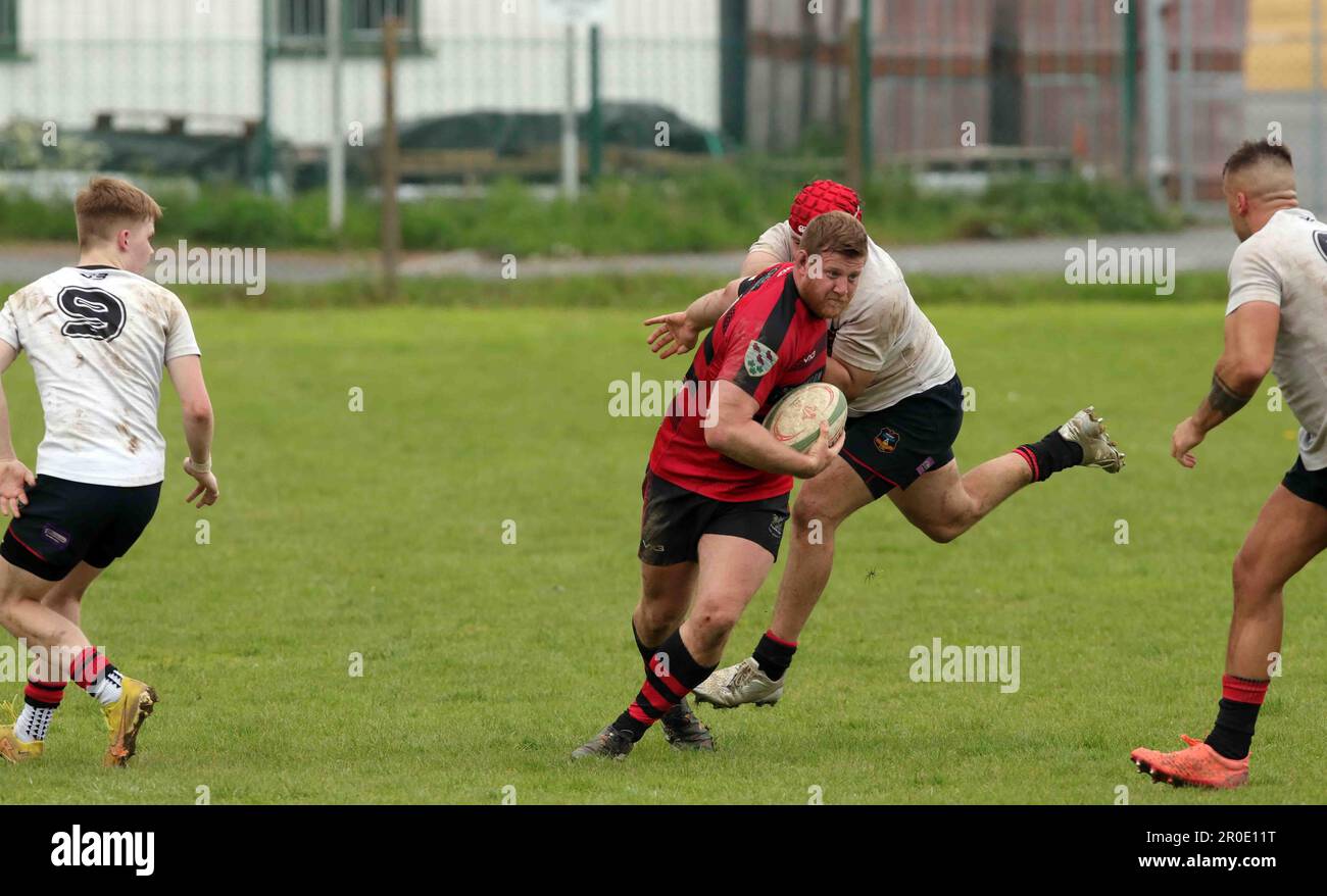 Carmarthen Athletic RFC v Tenby RFC WRU West Div 2 2023 - O Stock Photo ...
