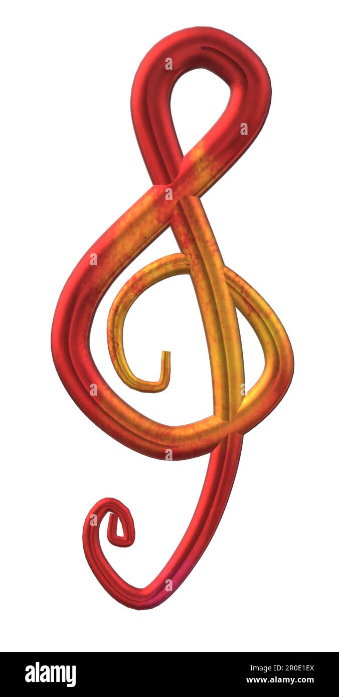 Gold Golden Red Music Treble Clef Musical Notation Stock Vector Image ...