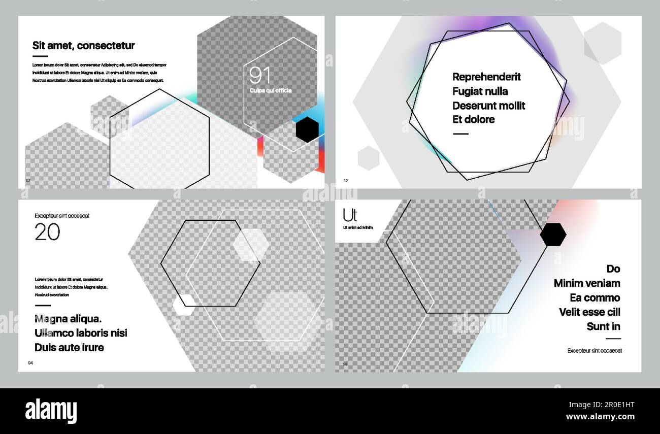 Creative presentation templates elements on a white background. Vector ...