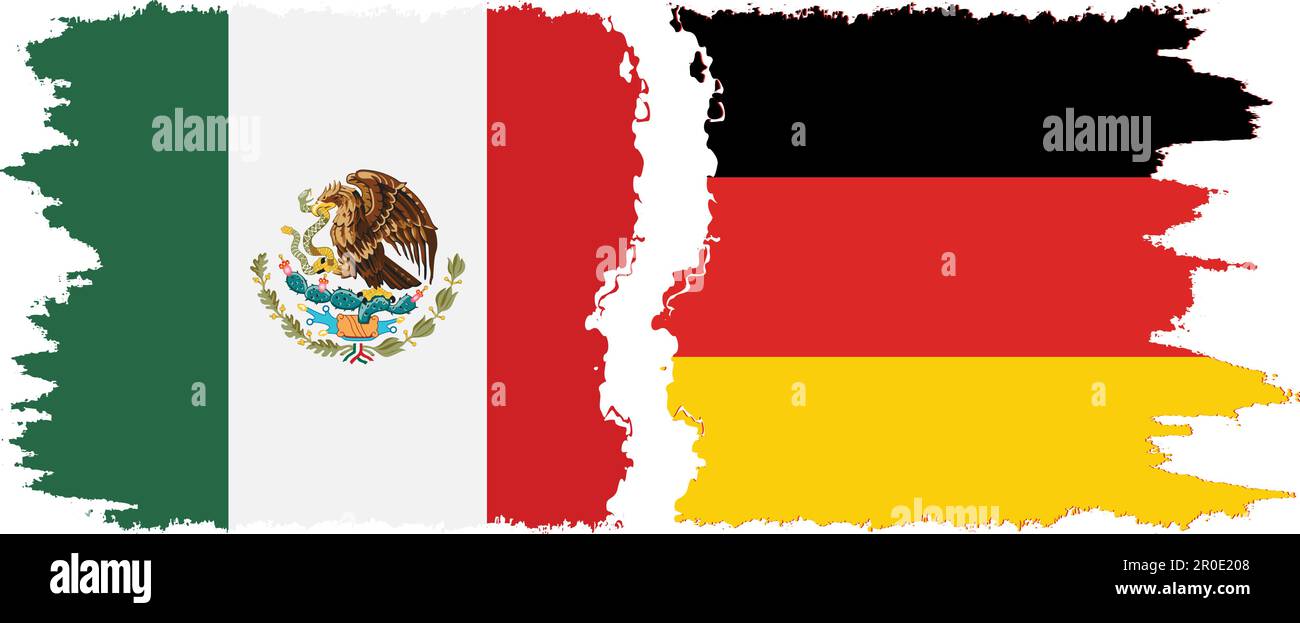 Germany and Mexico grunge flags connection, vector Stock Vector Image ...