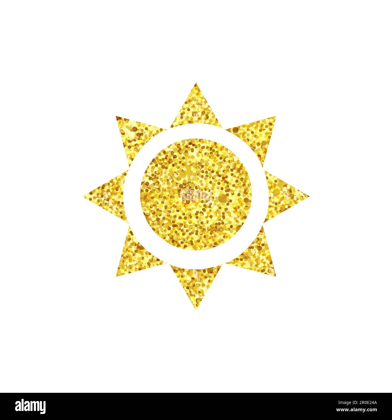 Gold triangle sun. Nature symbol, warm and light. Vector Stock Vector ...