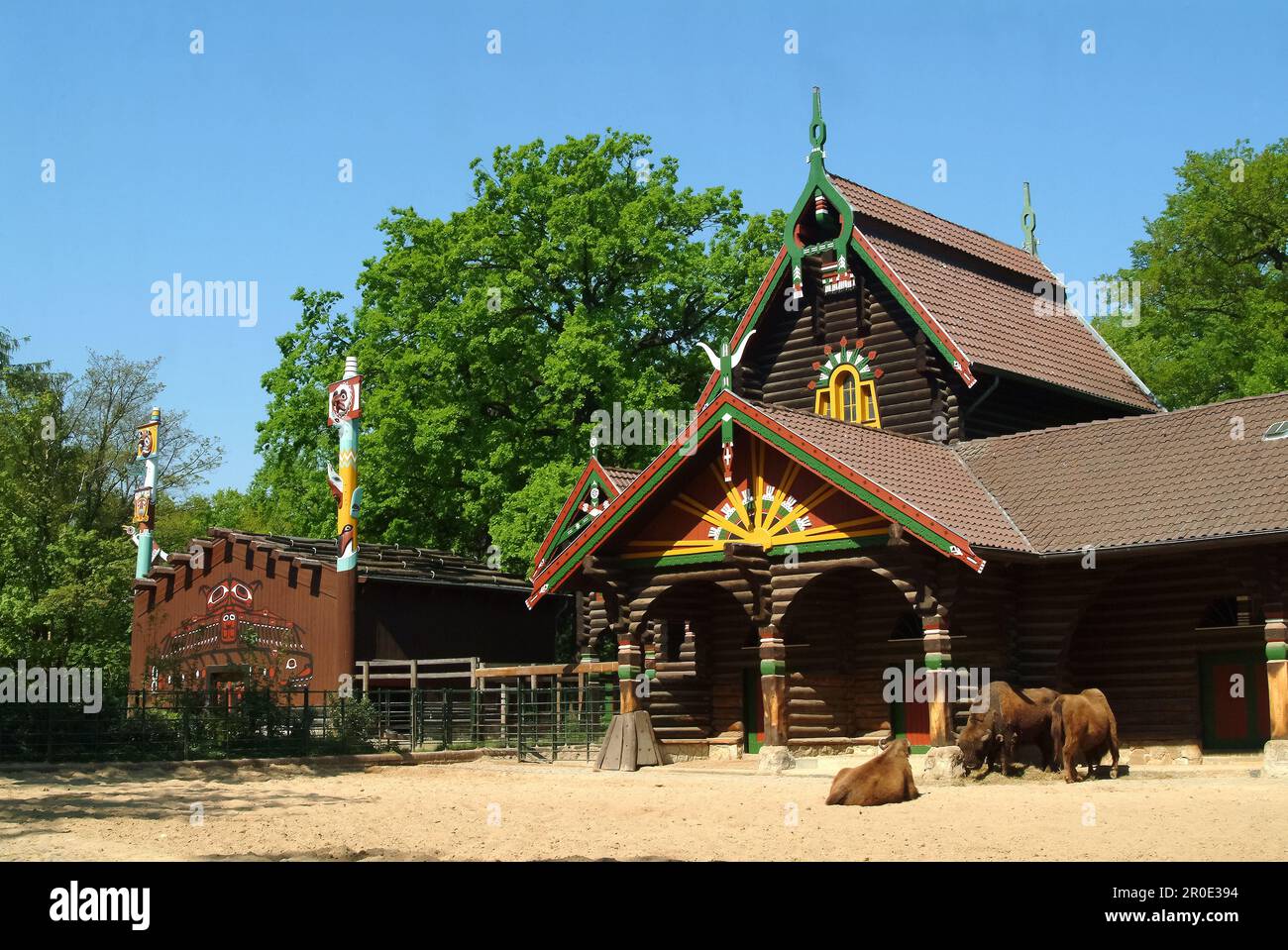 bison house, Zoo Berlin, Germany, Europe Stock Photo - Alamy