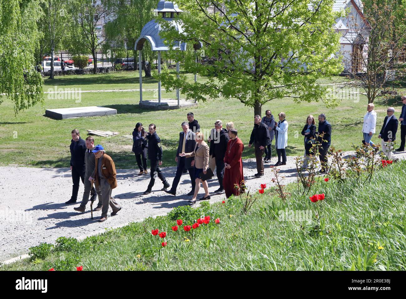 BUCHA, UKRAINE - MAY 5, 2023 - Head of the Church of Saint Andrew the ...