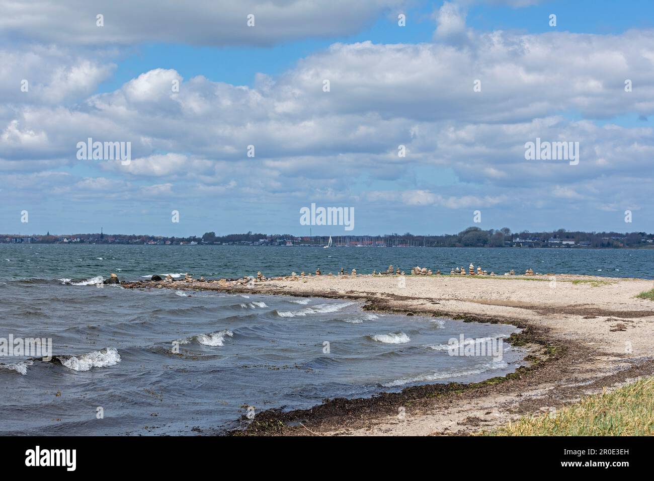 Most Northern point of the German mainland in view of Denmark, Baltic ...